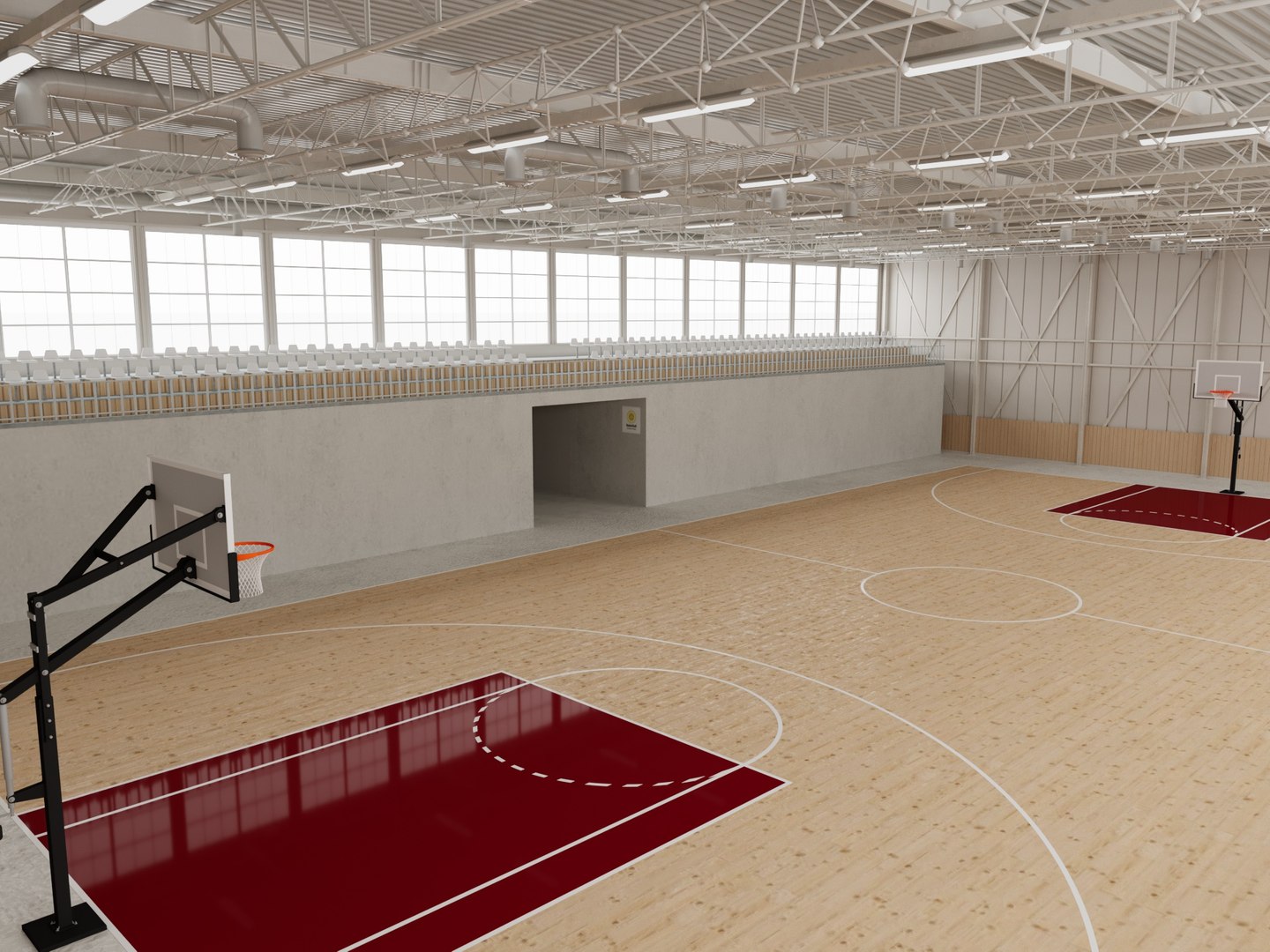 Basketball Gym Model - TurboSquid 2353181