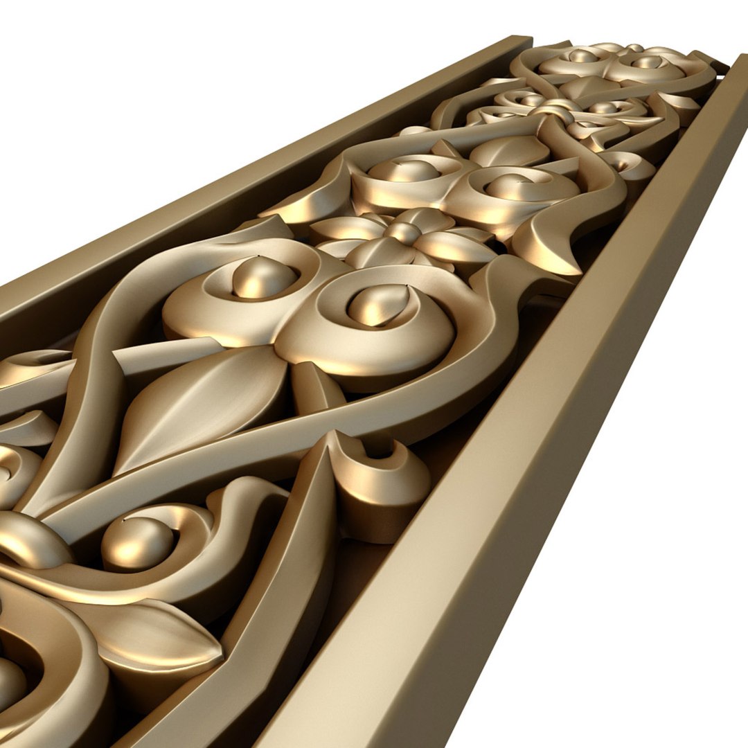 Baguette cornice church molding BGC 0005 3D model - TurboSquid 1758215