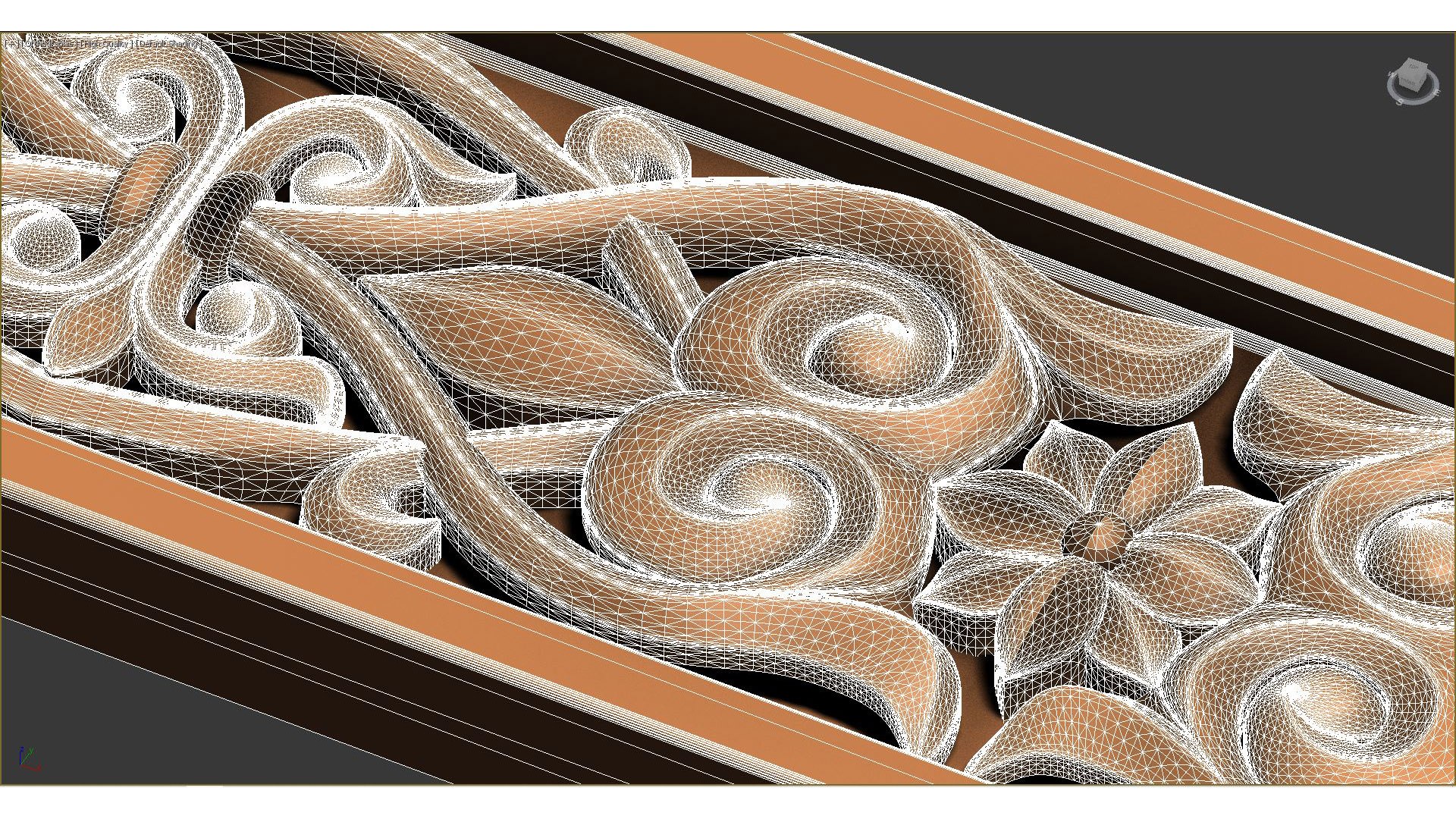 Baguette cornice church molding BGC 0005 3D model - TurboSquid 1758215