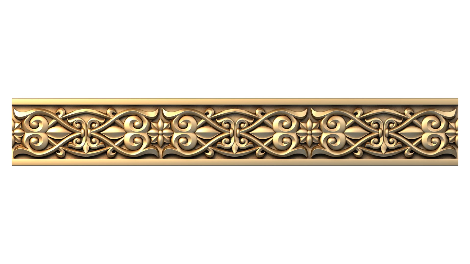 Baguette cornice church molding BGC 0005 3D model - TurboSquid 1758215