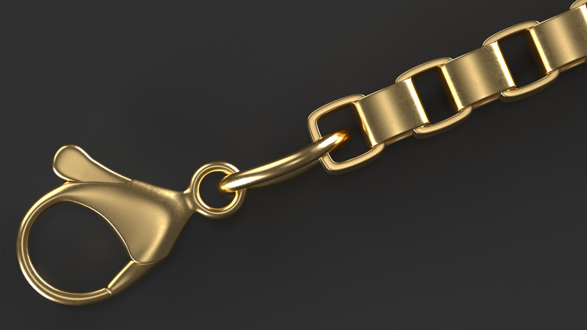 Golden Box Chain 3D Model - TurboSquid 2239782