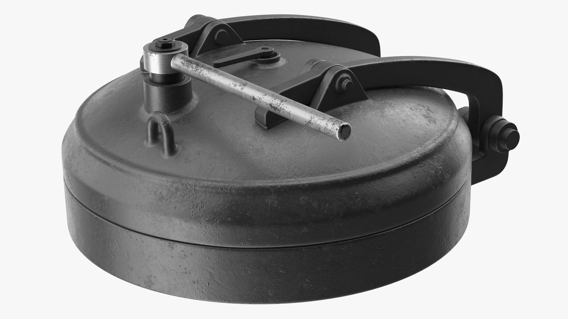 3D Circular Steel Pressure Hatch Black Model - TurboSquid 2394902