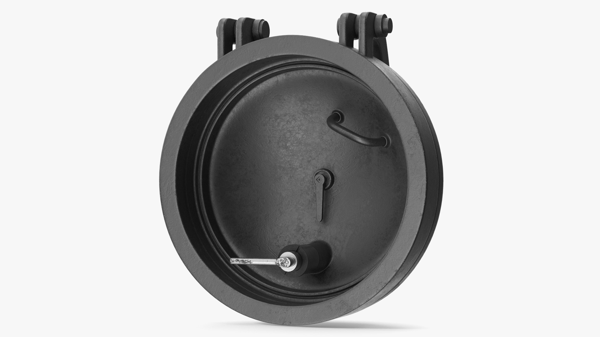 3D Circular Steel Pressure Hatch Black Model - TurboSquid 2394902
