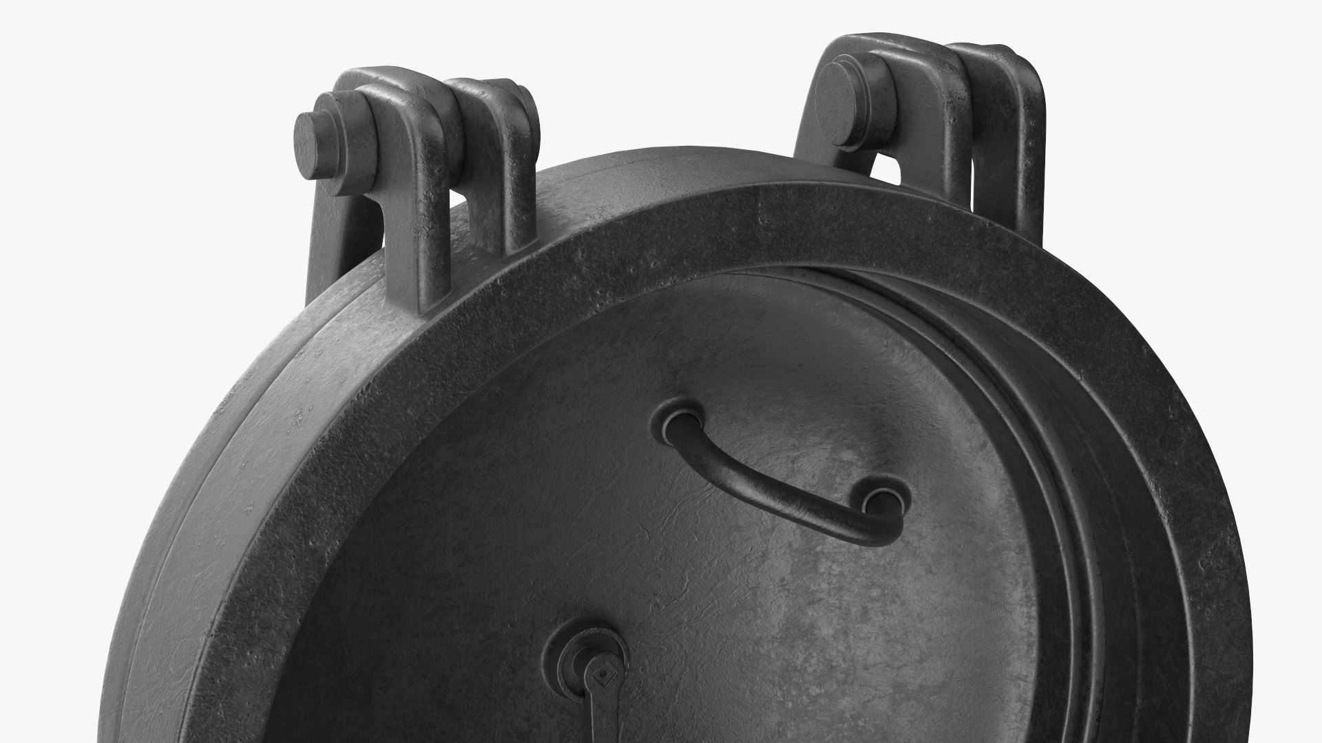 3D Circular Steel Pressure Hatch Black Model - TurboSquid 2394902