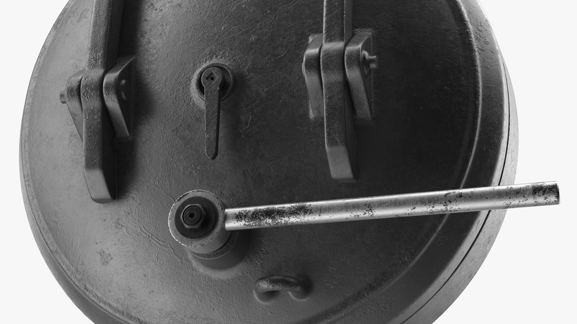 3D Circular Steel Pressure Hatch Black Model - TurboSquid 2394902