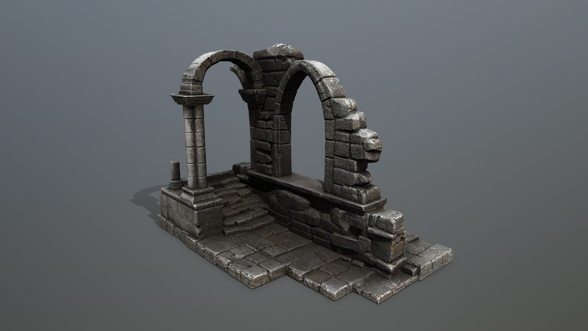 3D Ruin Gate - TurboSquid 2373306