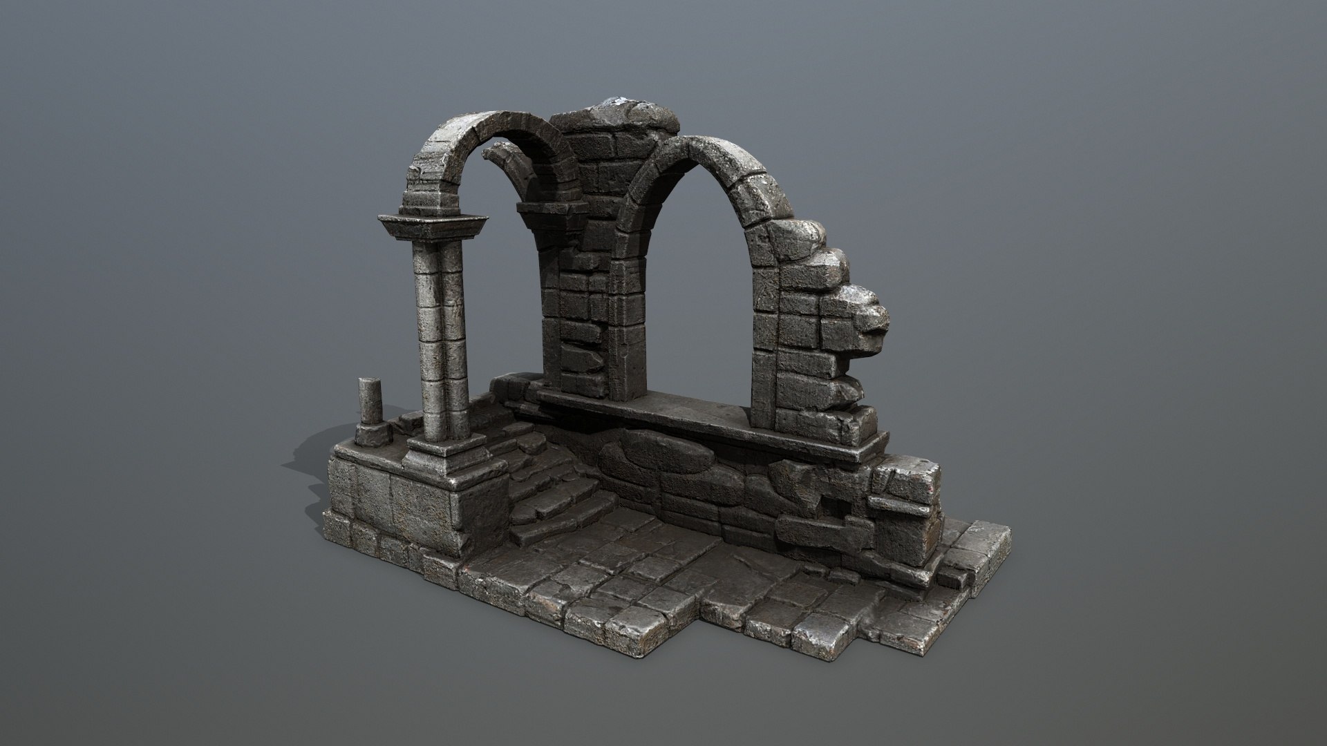 3D Ruin Gate - TurboSquid 2373306