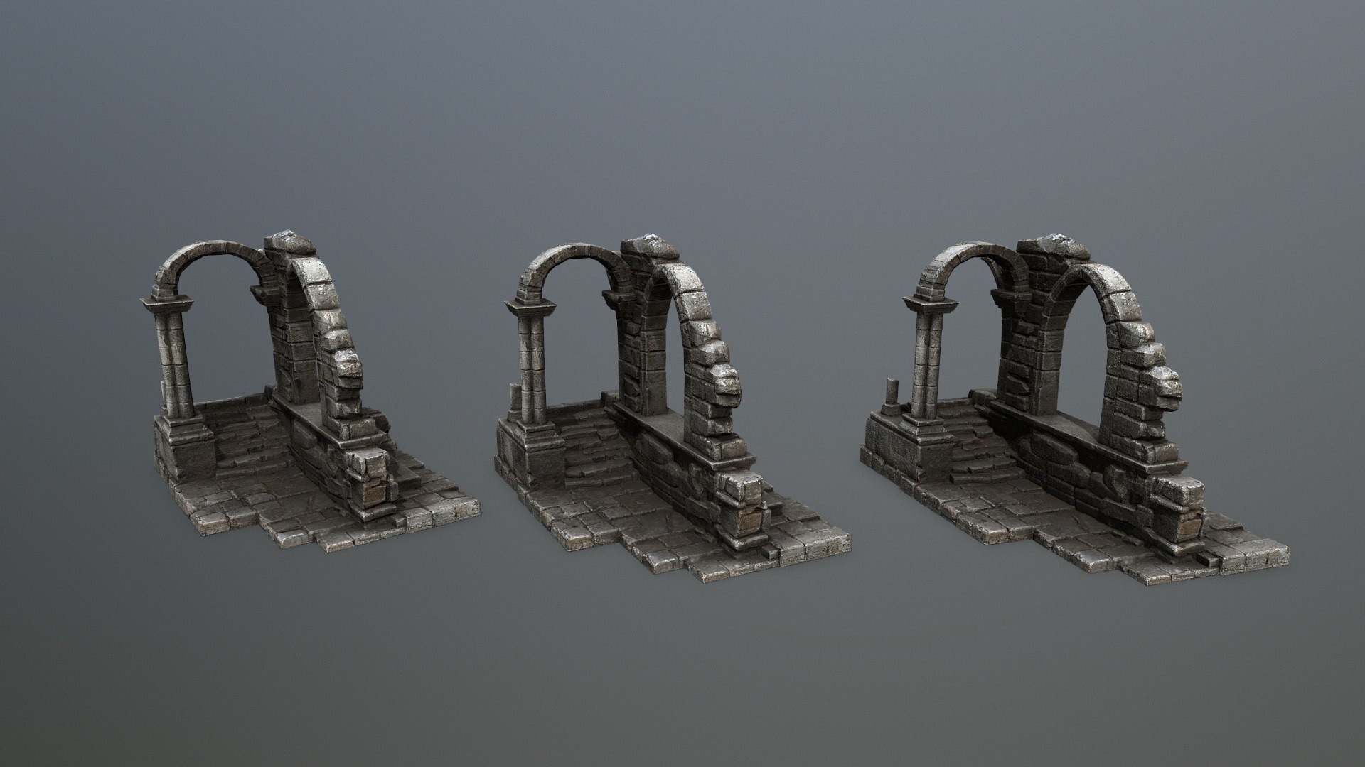 3D Ruin Gate - TurboSquid 2373306