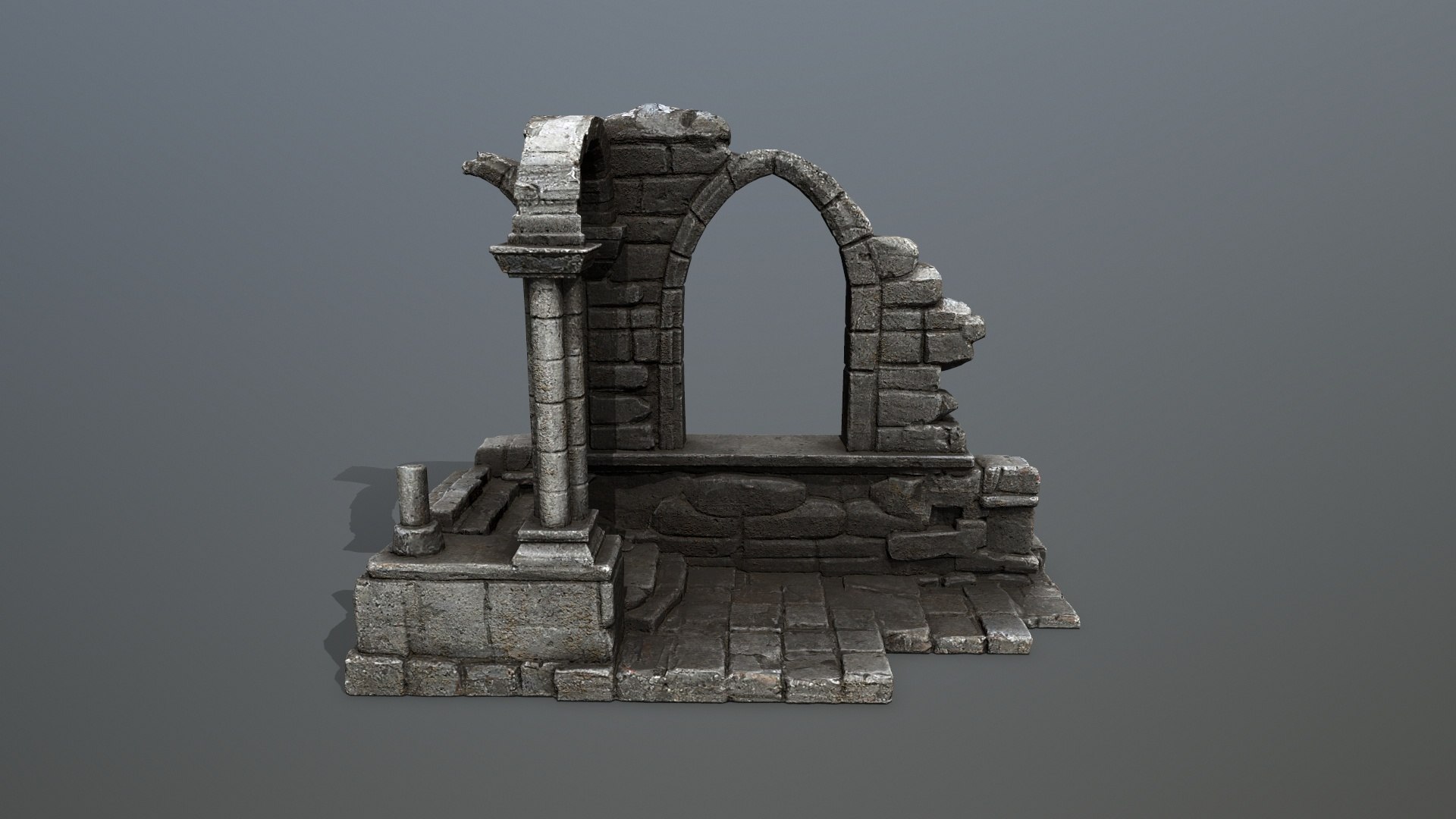 3D Ruin Gate - TurboSquid 2373306