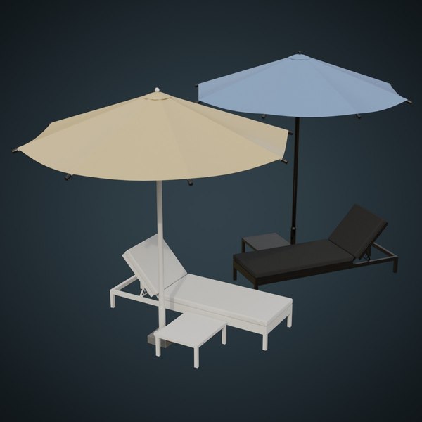 Sun Lounger Blender Models for Download | TurboSquid
