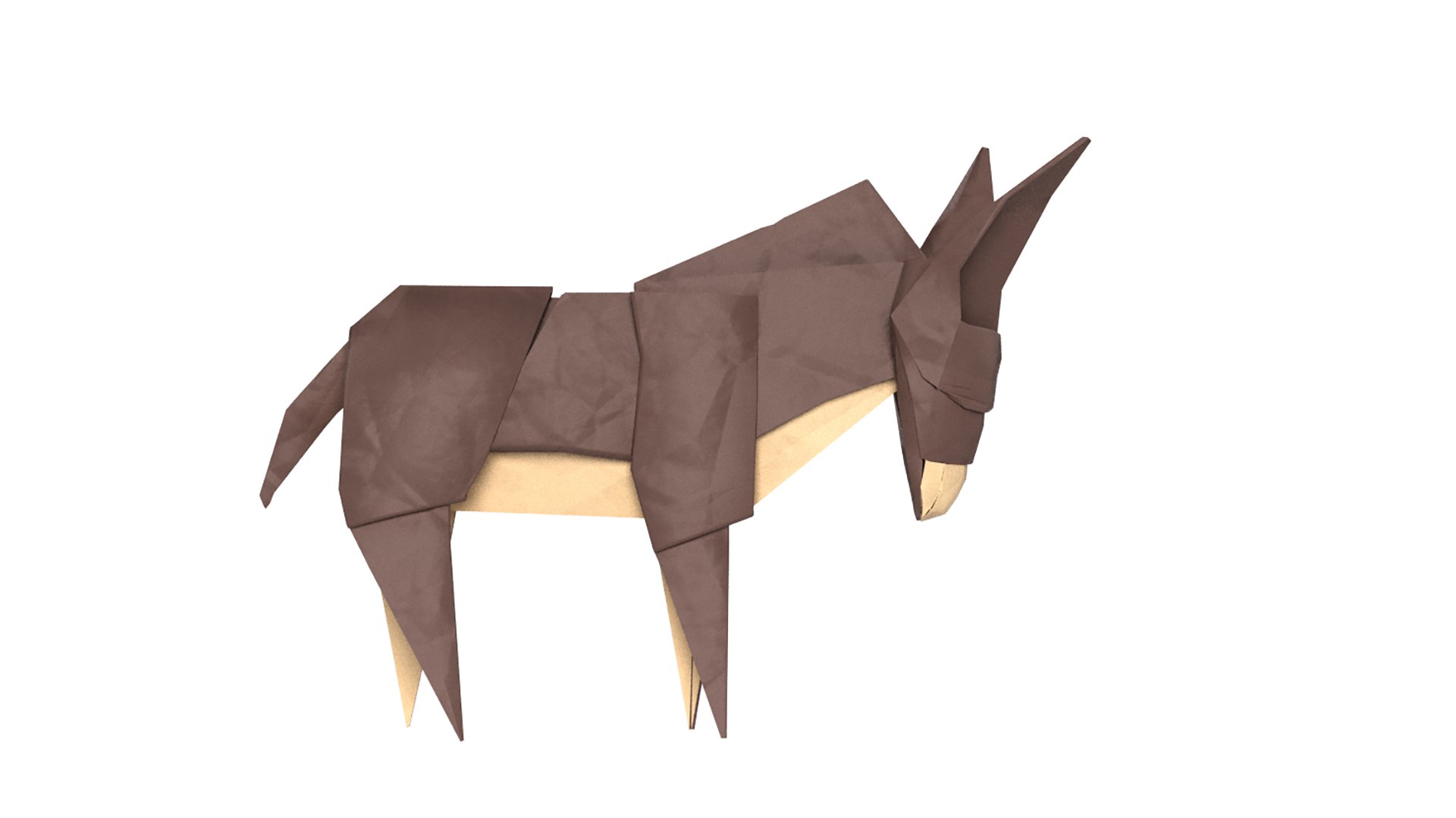 3D Origami Donkey - TurboSquid 1455025