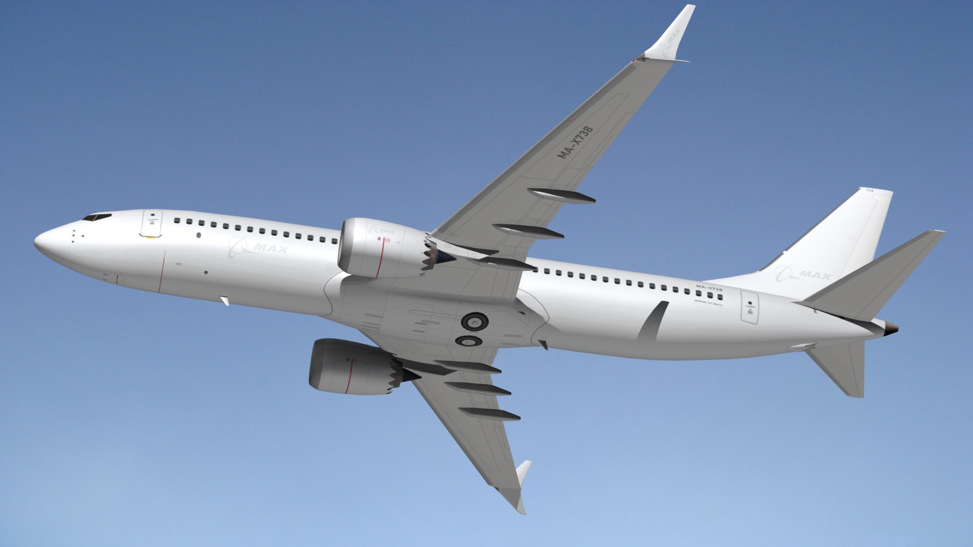 3D Boeing 737 Max White Livery Model - TurboSquid 1833949