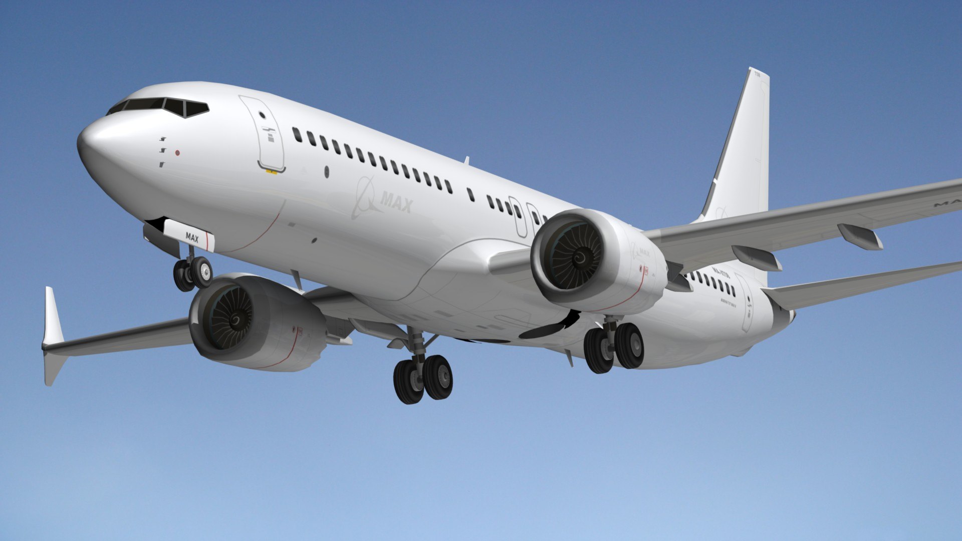 3D Boeing 737 Max White Livery Model - TurboSquid 1833949