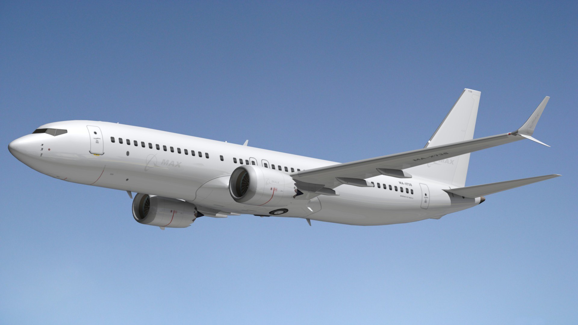 3D Boeing 737 Max White Livery Model - TurboSquid 1833949