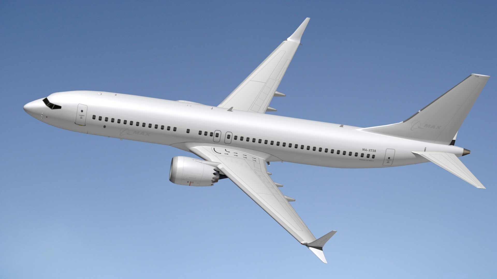 3D Boeing 737 Max White Livery Model - TurboSquid 1833949