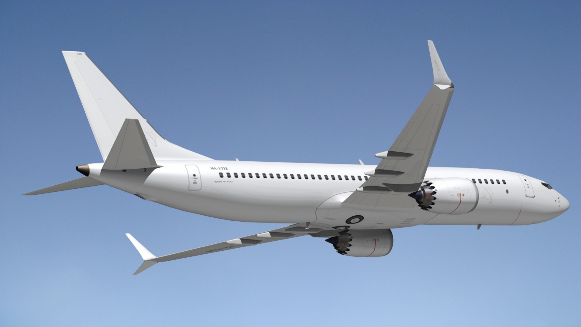 3D Boeing 737 Max White Livery Model - TurboSquid 1833949