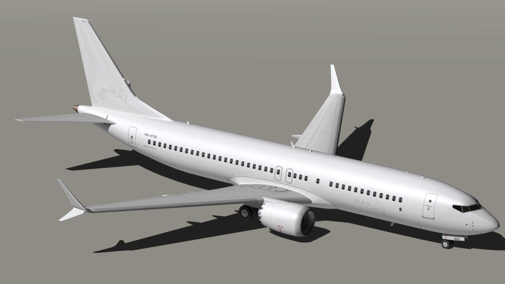 3D Boeing 737 Max White Livery Model - TurboSquid 1833949