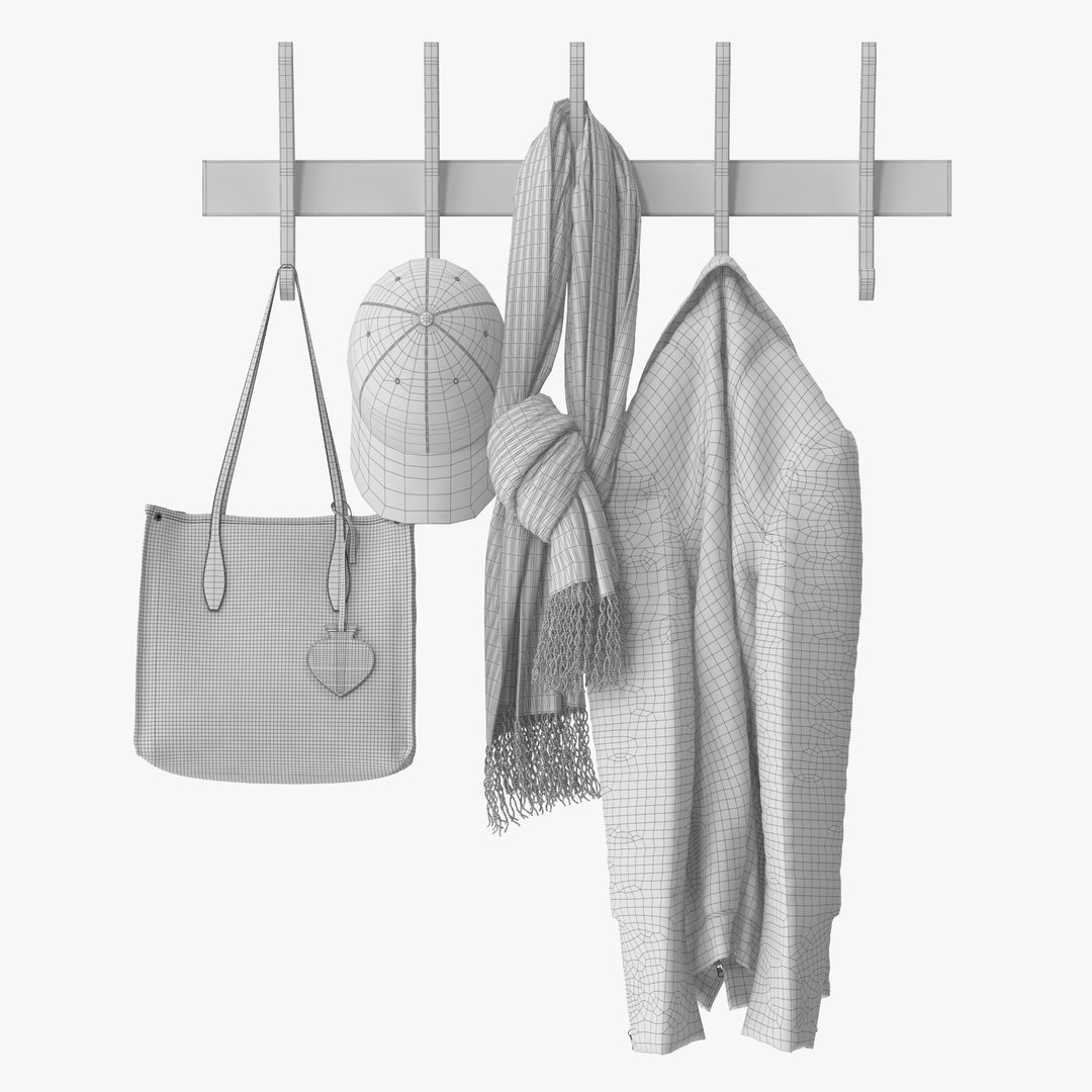 Modern Walnut Coat Rack 3D Model - TurboSquid 2288309