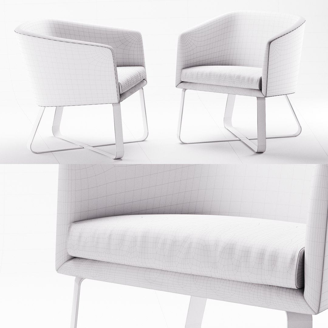 3d Model Photoreal Meridiani Lolyta Chair