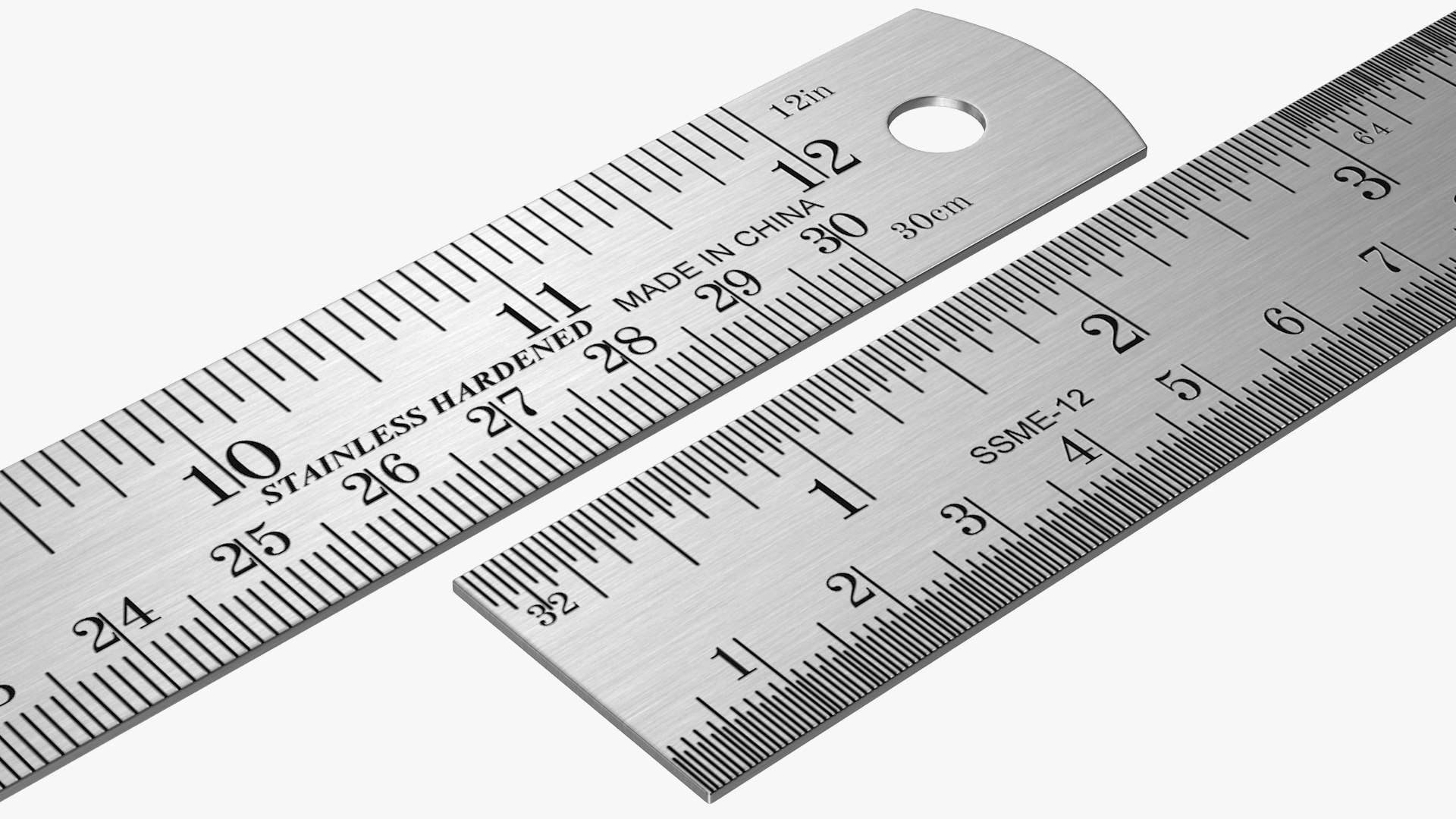 Stainless Steel Ruler 30 Inch 3D Model - TurboSquid 1487244