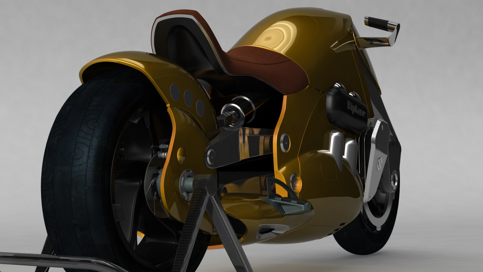 suzuki biplane motorcycle concept obj