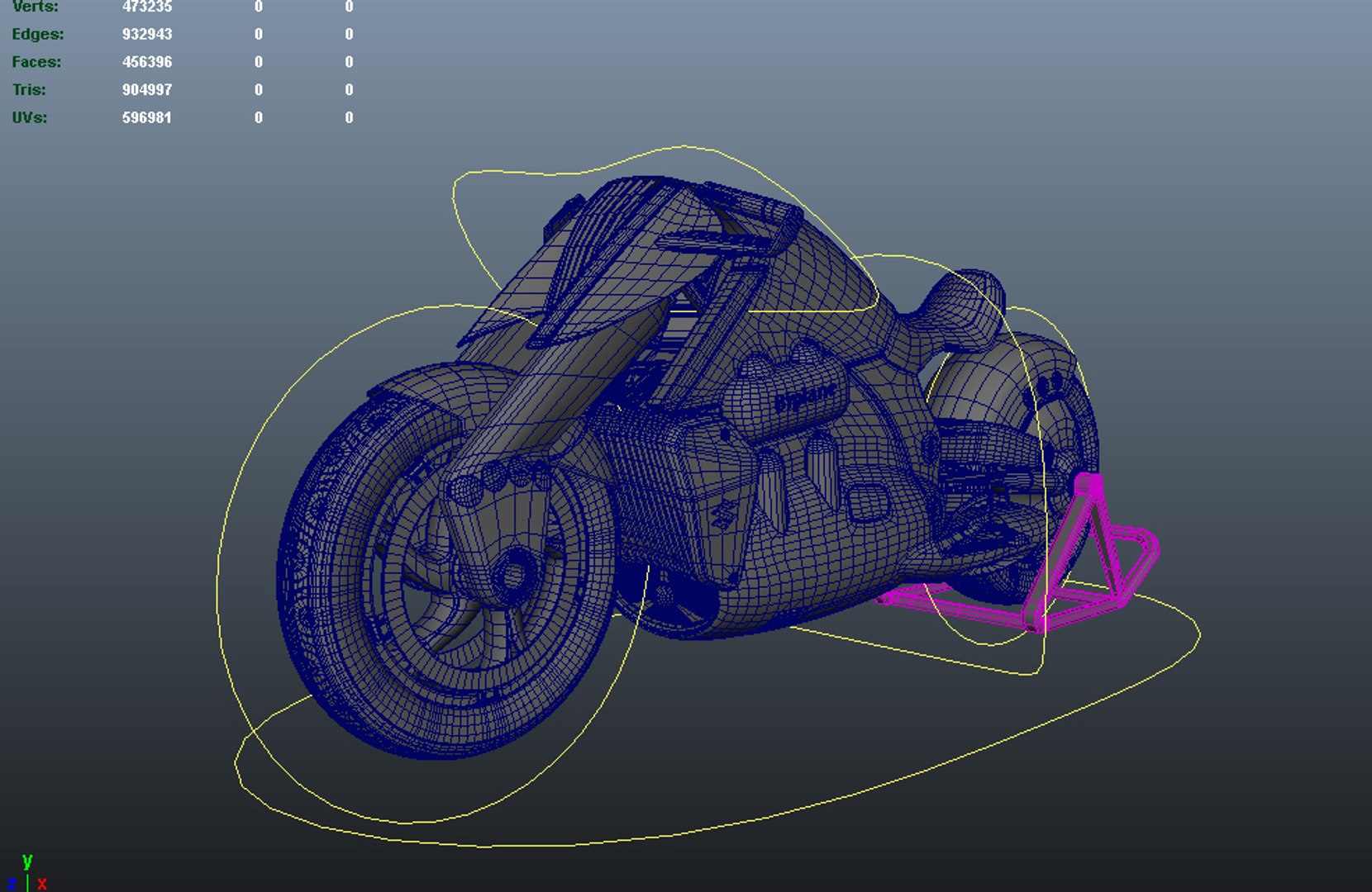 suzuki biplane motorcycle concept obj