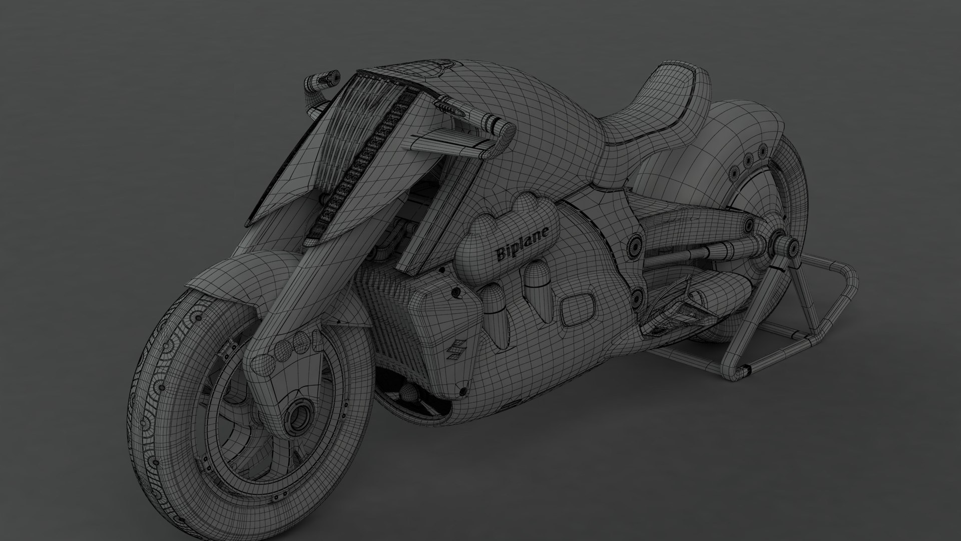 suzuki biplane motorcycle concept obj