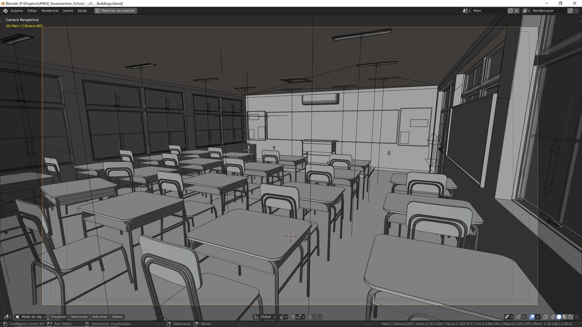 School animes base - 3D model - TurboSquid 1573165