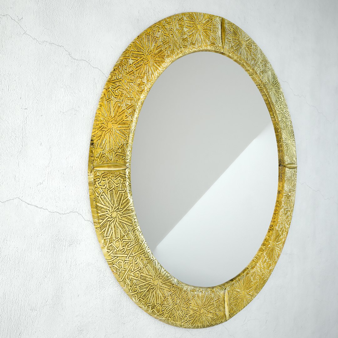Round Brass Moorish Mirror 3D model - TurboSquid 2129239