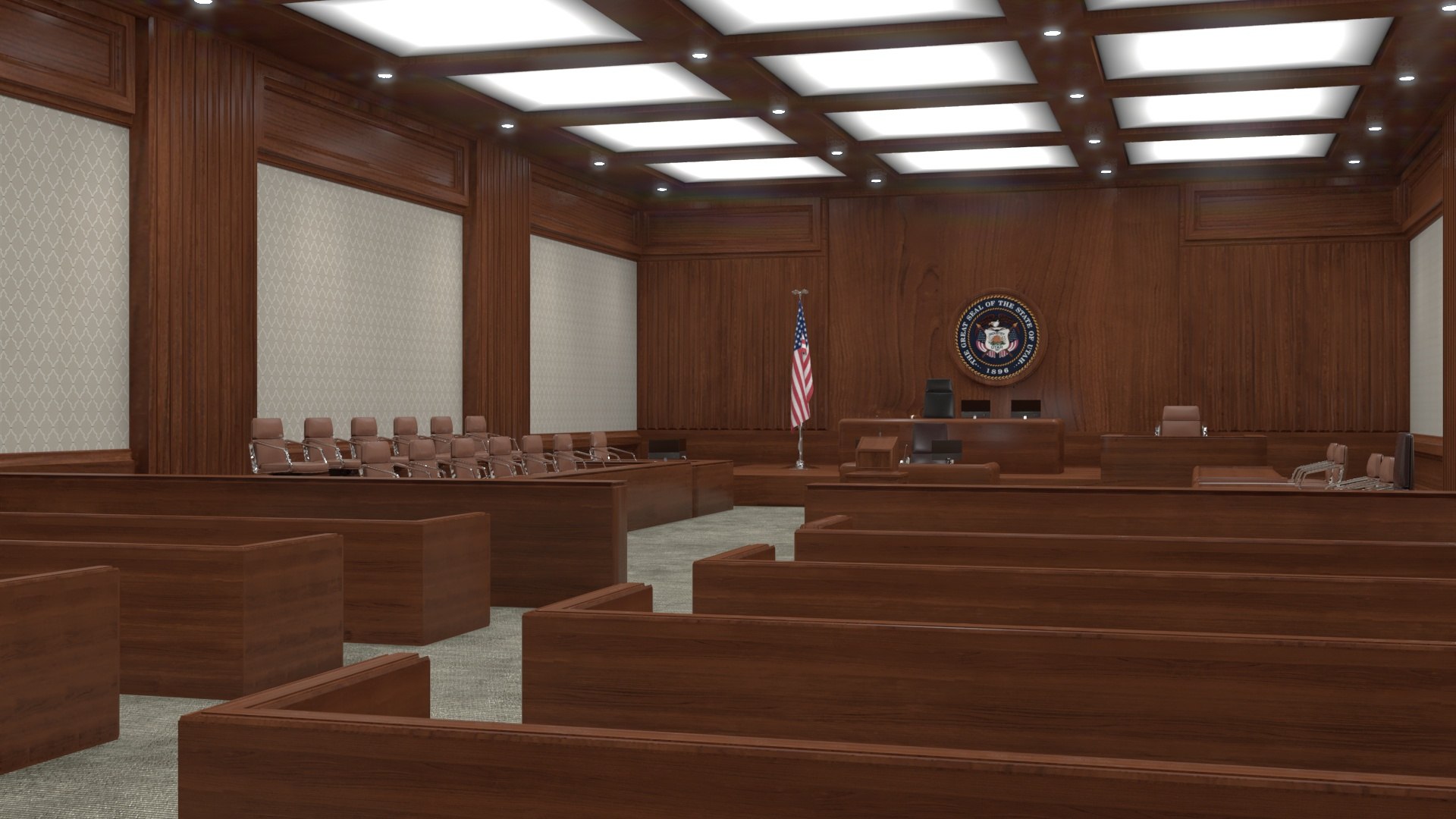 Courtroom 3D Model - TurboSquid 1715366