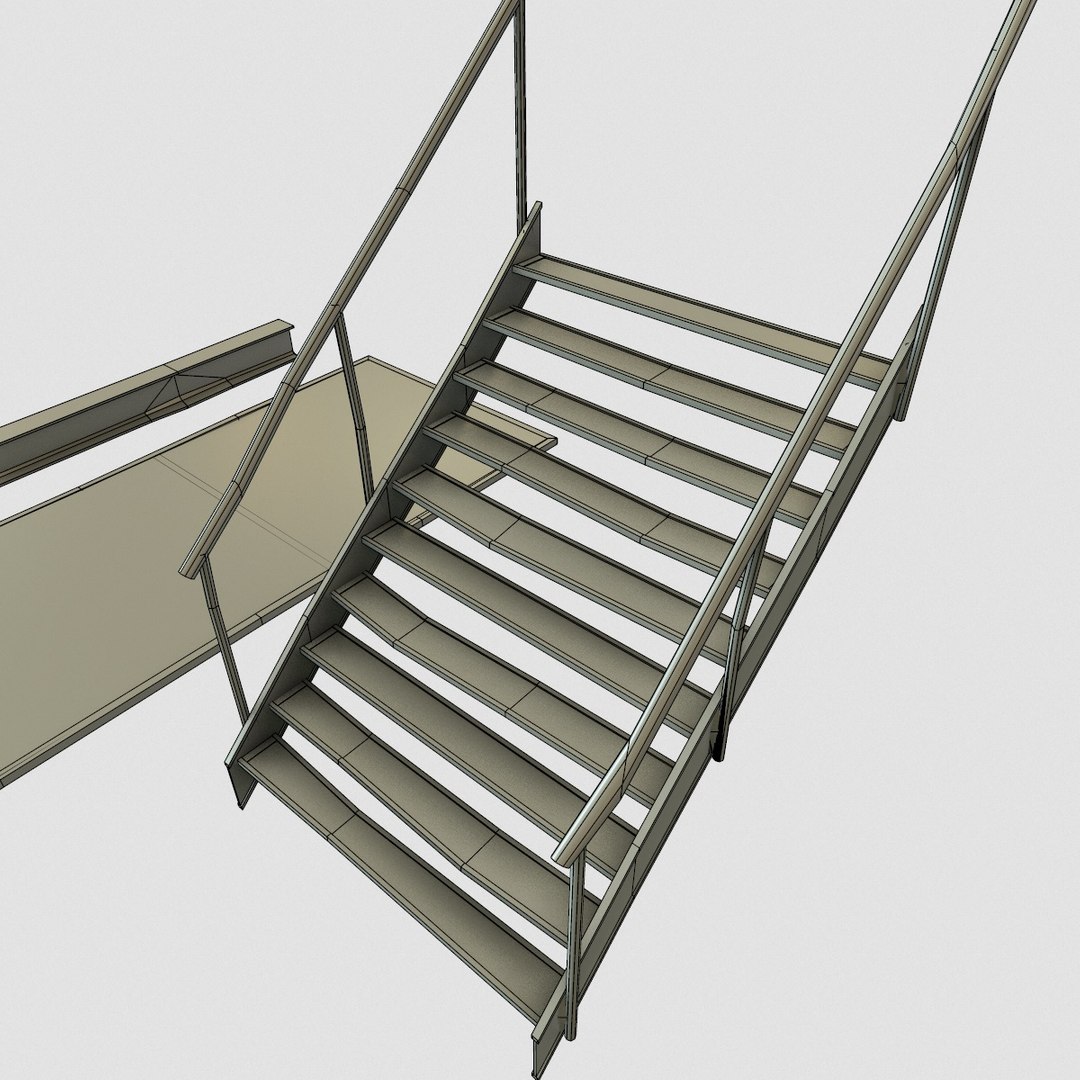 Metal Stairs 3d Model