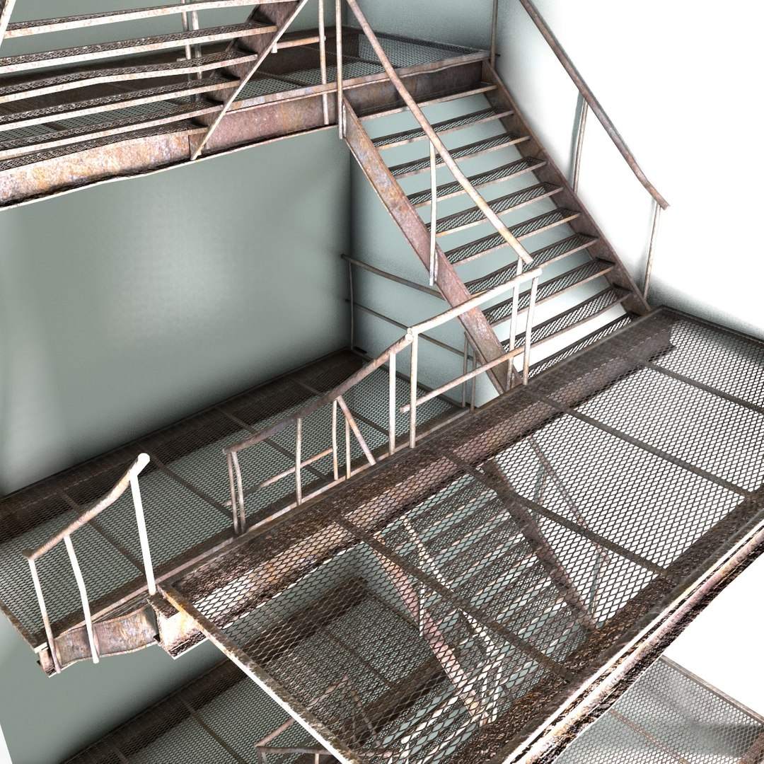 Metal Stairs 3d Model