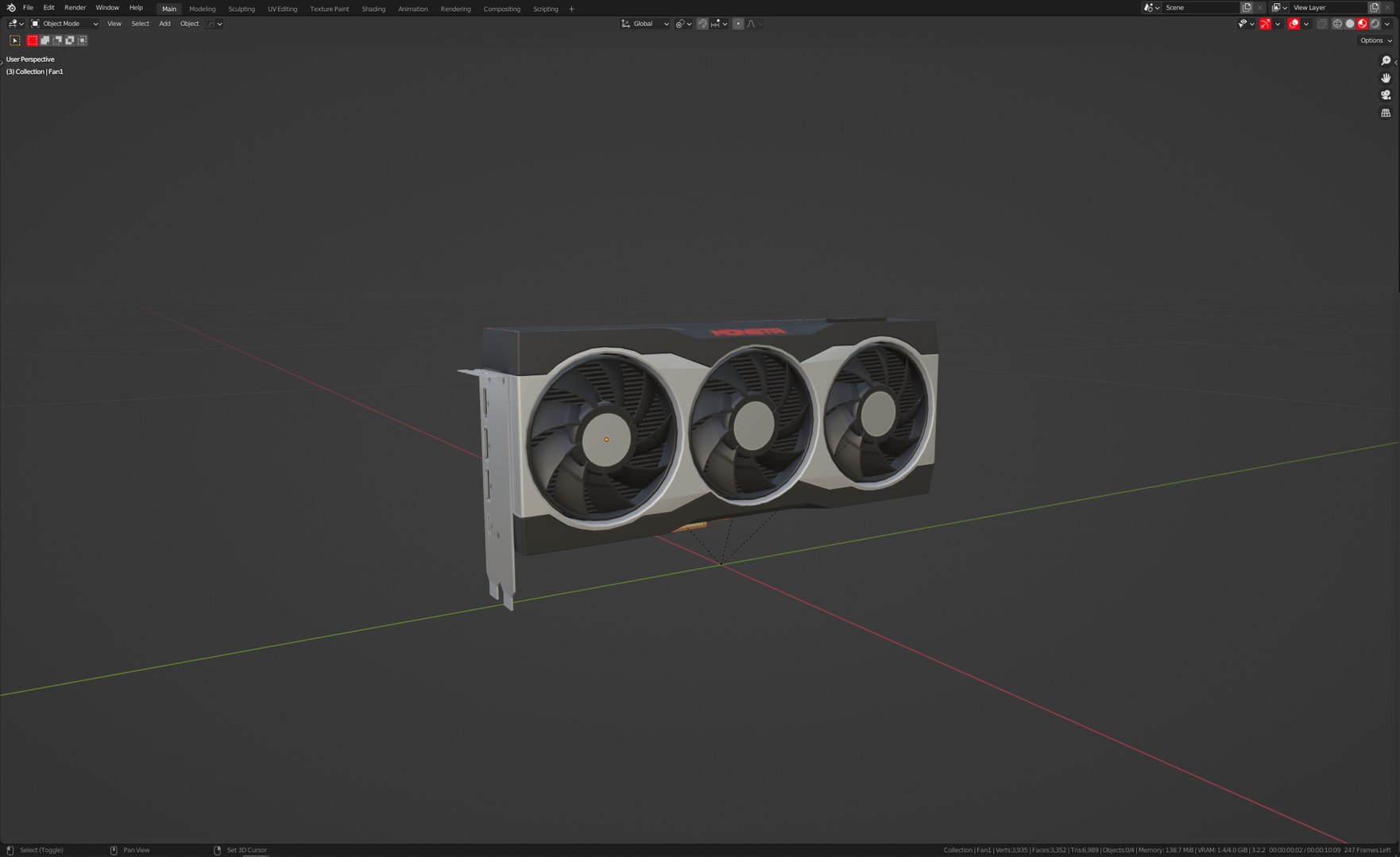 3D AMD RX 6900XT GPU Low-poly 3D Model - TurboSquid 1964126