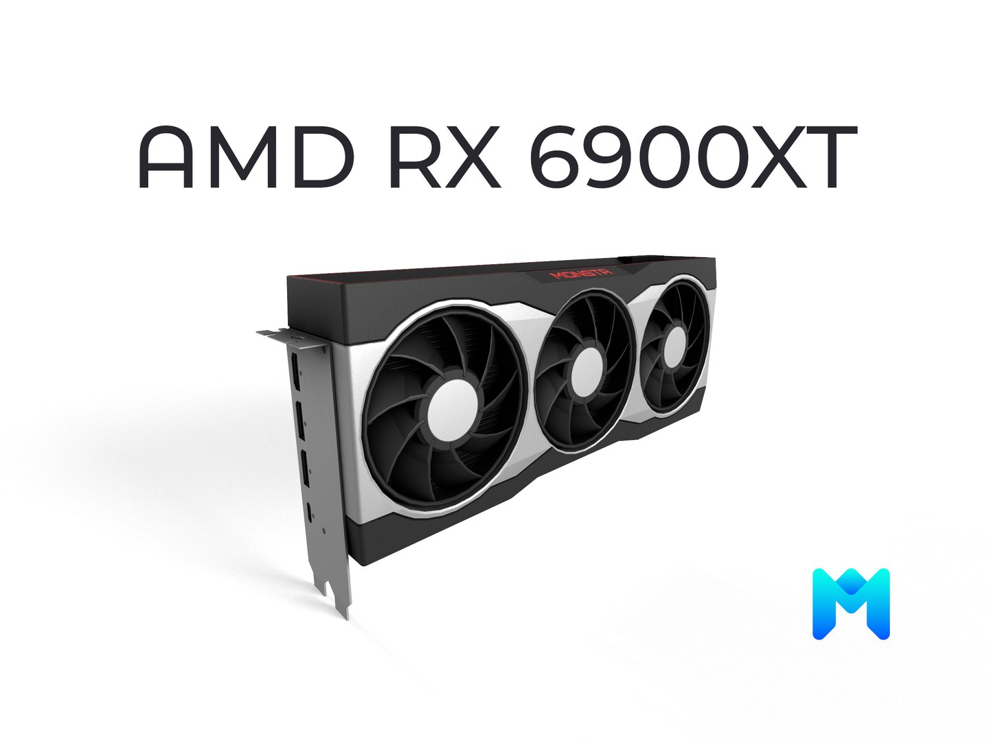 3D AMD RX 6900XT GPU Low-poly 3D Model - TurboSquid 1964126