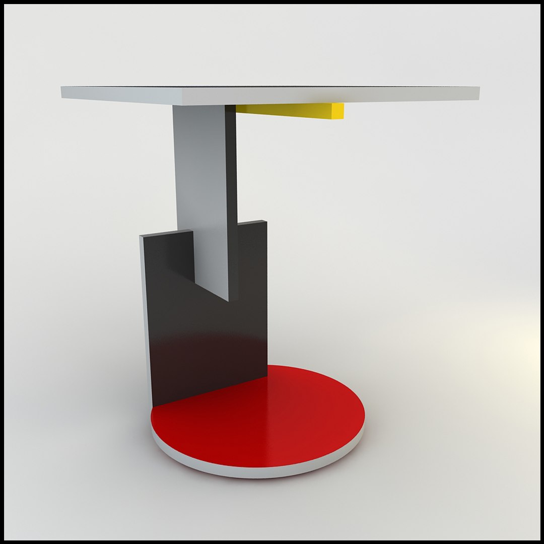 3dsmax Gerrit Rietveld Schroeder Table
