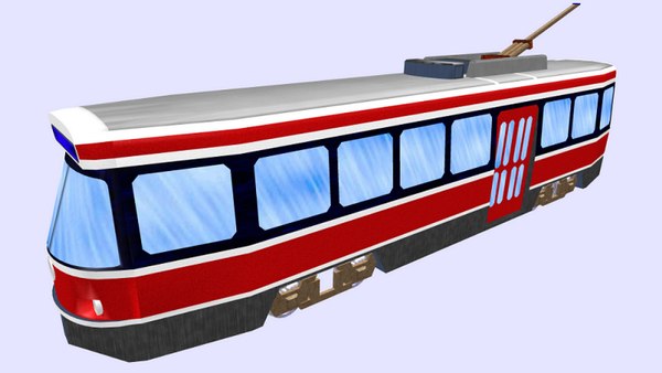Straßenbahn, Stadtbahn. Konstal 105n Straßenbahnwagen 3D-Modell - TurboSquid 1708514