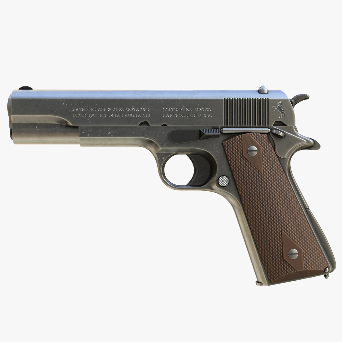 3D realistic colt 1911a1 01 - TurboSquid 1223674