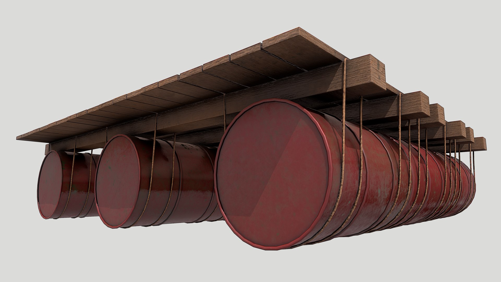 Wooden Raft V4 With Pbr 4K 8K Model - TurboSquid 1730196