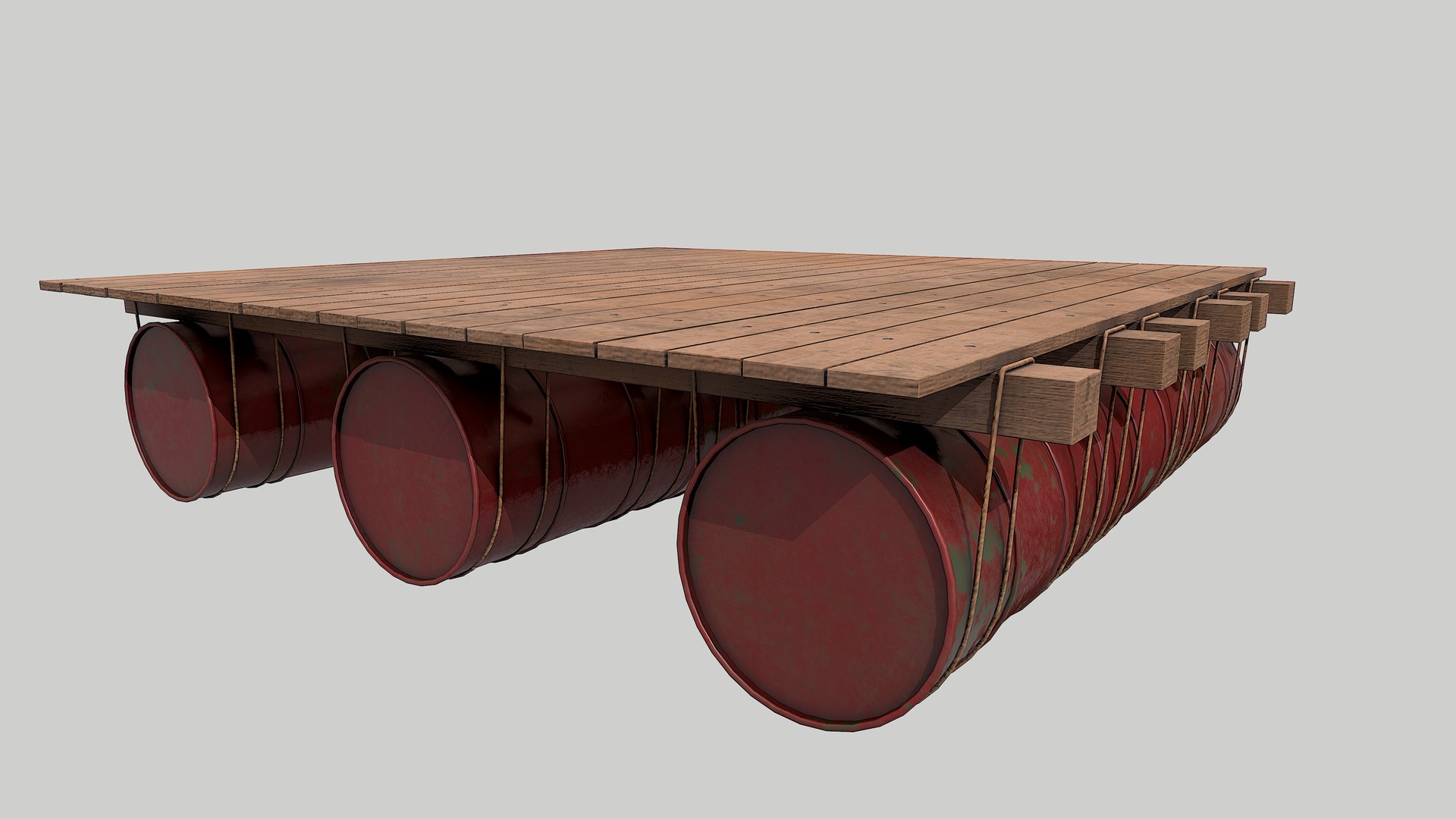 Wooden Raft V4 With Pbr 4K 8K Model - TurboSquid 1730196