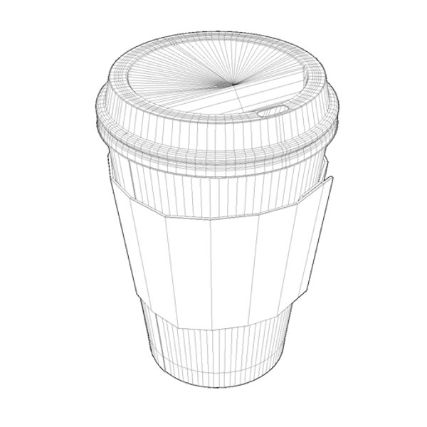 3d paper cup model