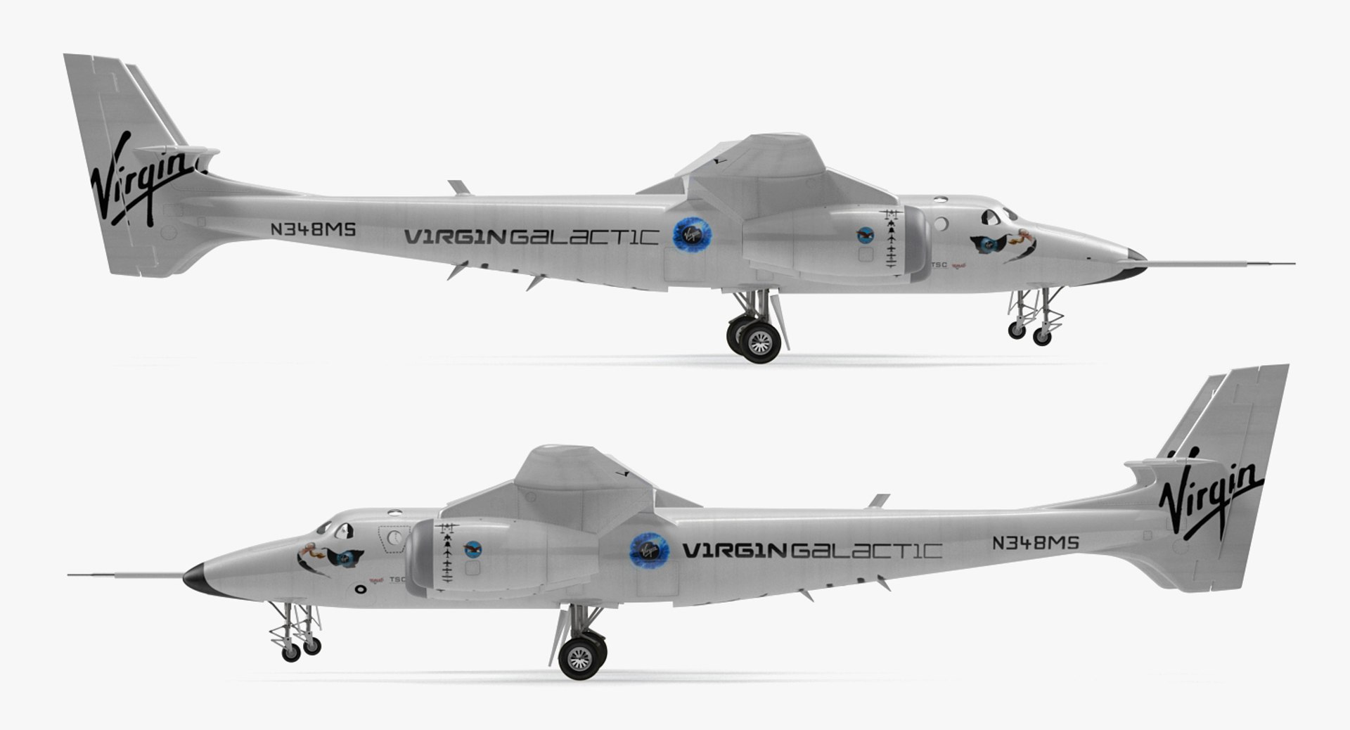 Virgin galactic launcherone rigged model - TurboSquid 1249333