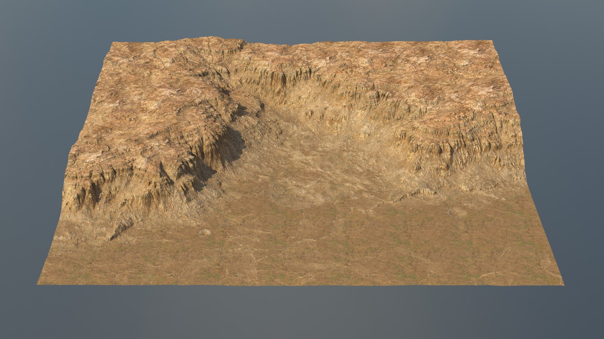 3D Mesa Cliffs Model - TurboSquid 2204093