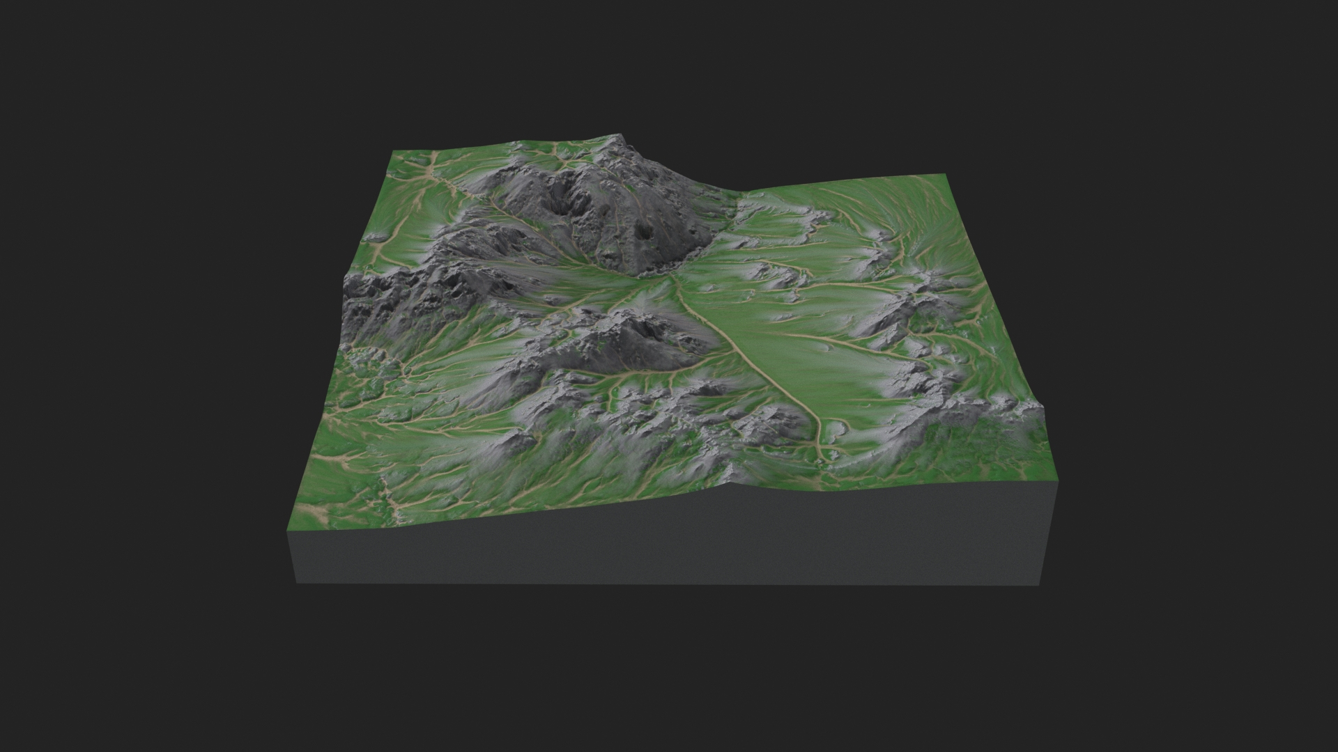 3D Mountain Terrain model - TurboSquid 2142853