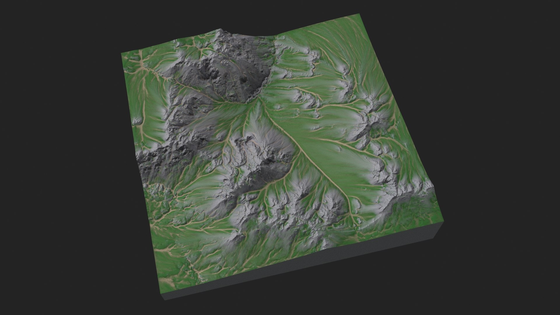 3D Mountain Terrain Model - TurboSquid 2142853