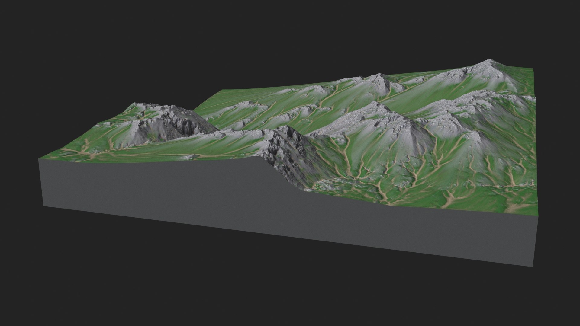 3D Mountain Terrain Model - TurboSquid 2142853