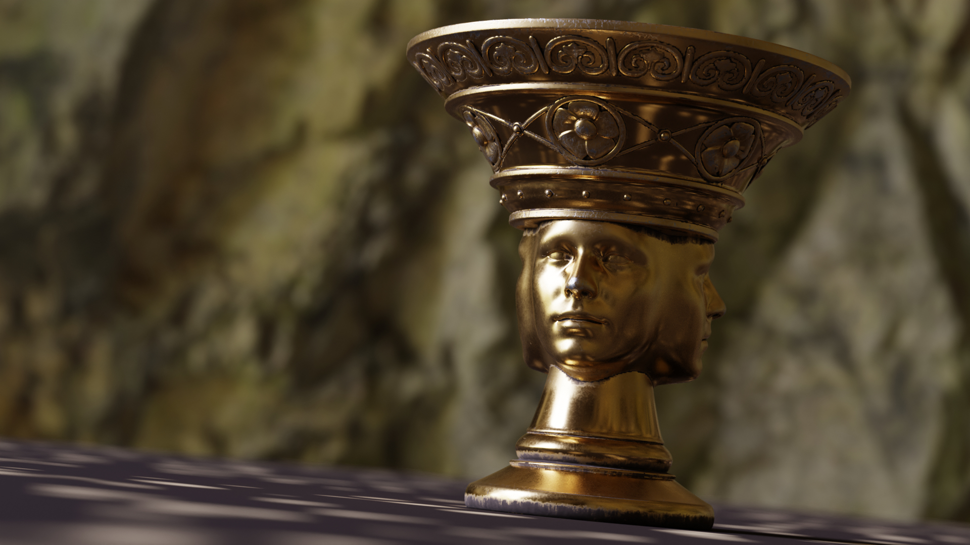 modèle 3D de Modèle 3D de la coupe du Saint Graal stylisée antique ...