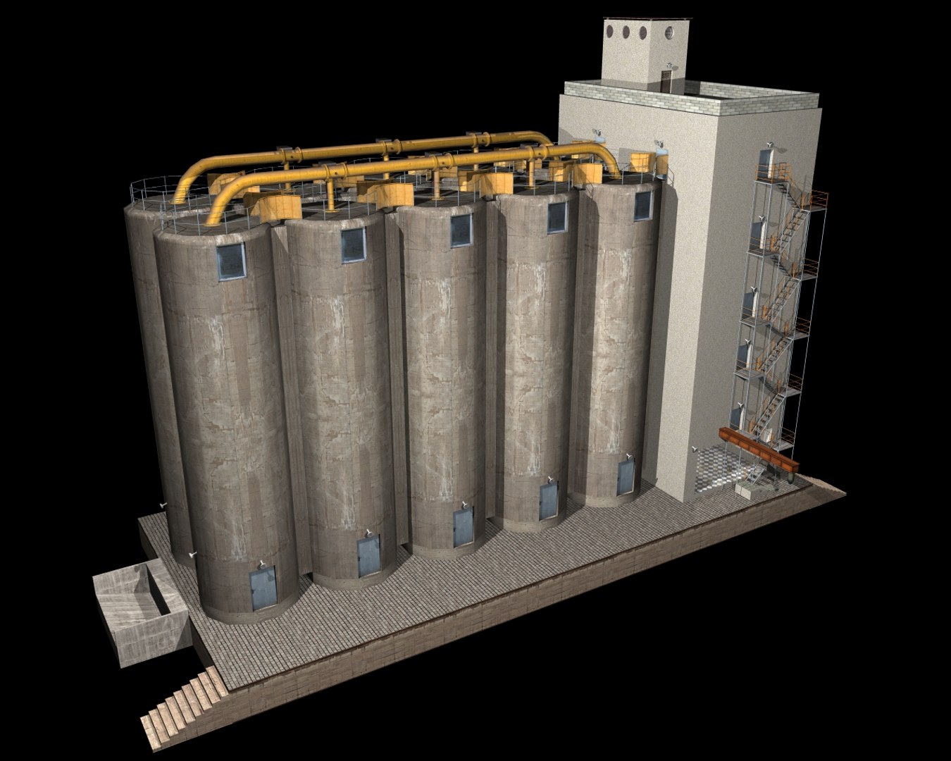 3d Model Of Silo