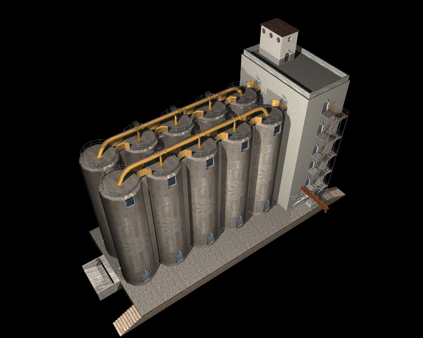 3d Model Of Silo