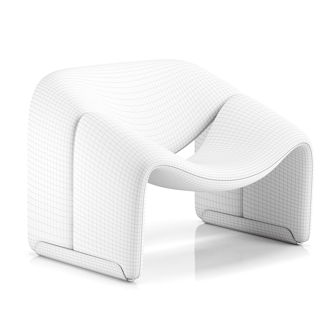 3D Model Groovy Lounge Chair Pierre Paulin - TurboSquid 1828627