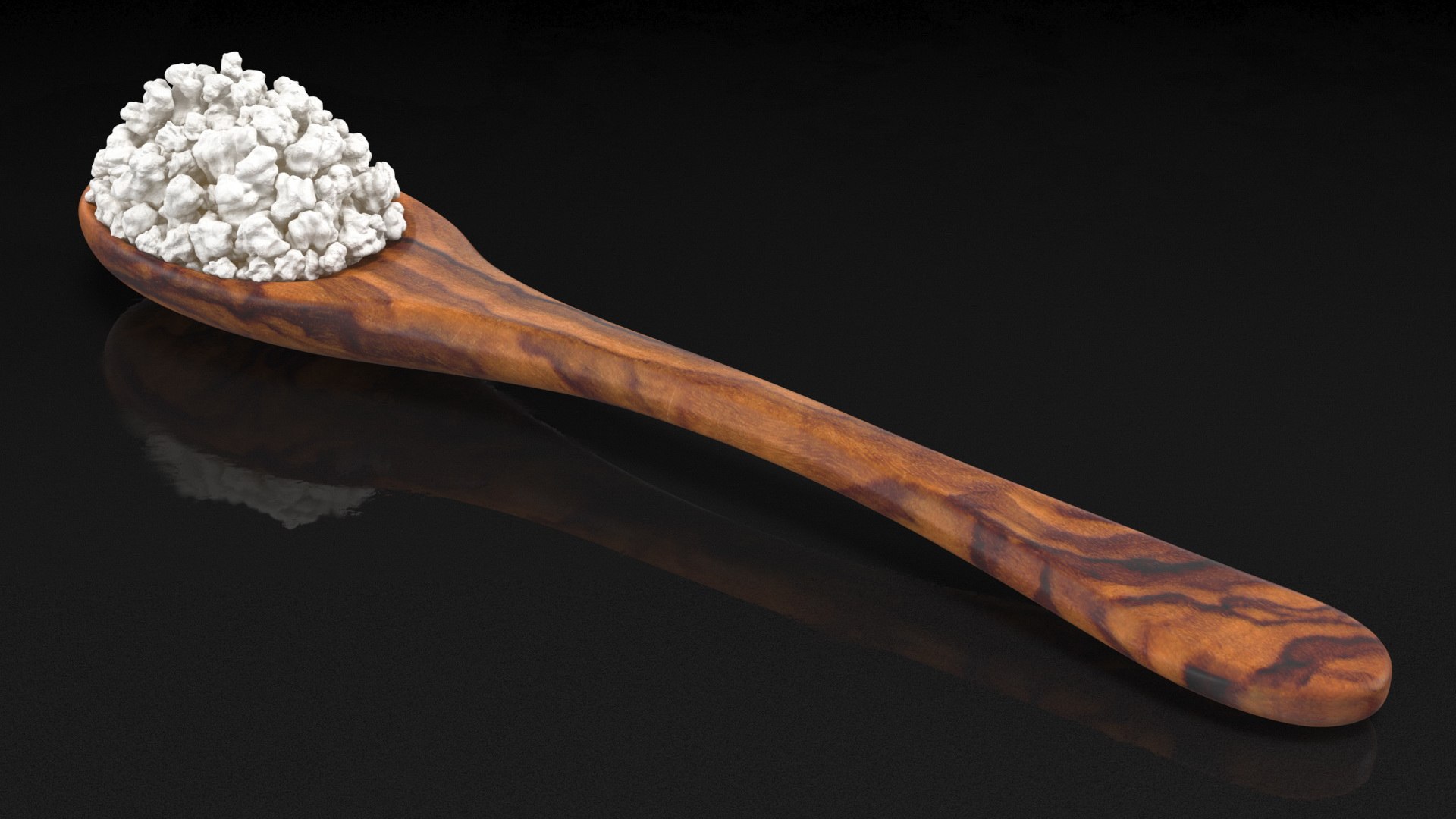 3D Cottage Cheese Wood Spoon Model - TurboSquid 1860936